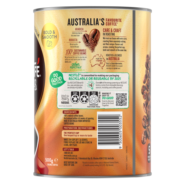 Blend 43 Can 500g x 6 - Nescafe - Nestlé Professional